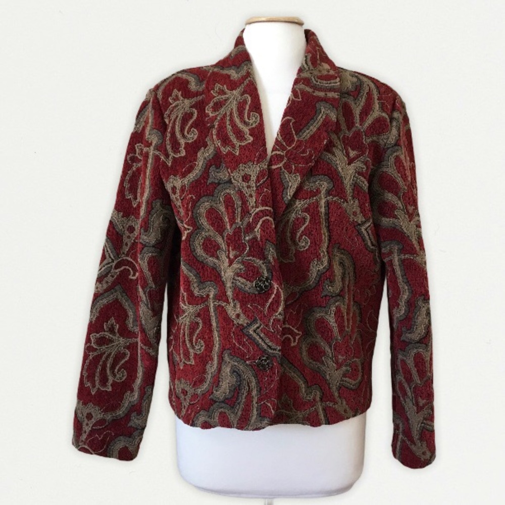Vintage Silverado Textured Tapestry Jacket - Gem